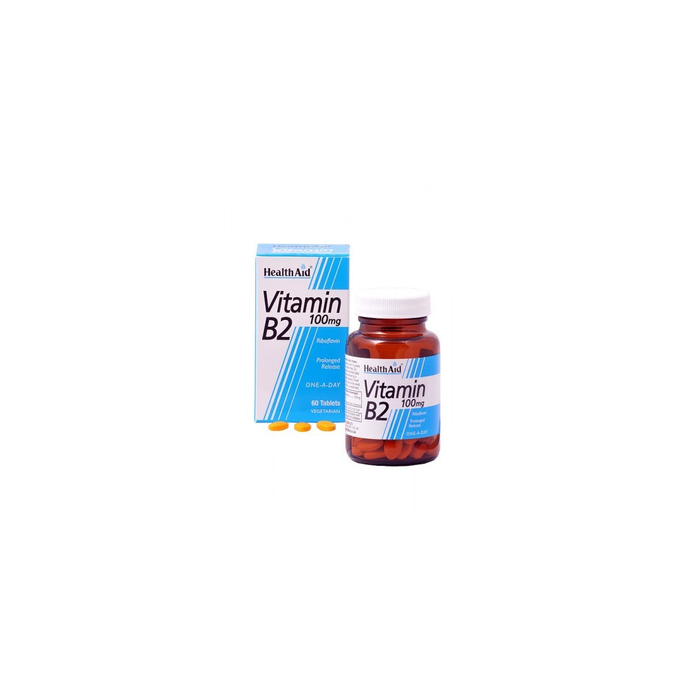 Vitamina B2 (Riboflavina) 100mg LP. HealthAid